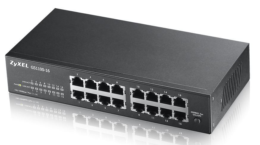 ZYXEL 16-Port Gigabit Ethernet Unmanaged Switch – PerfectPC